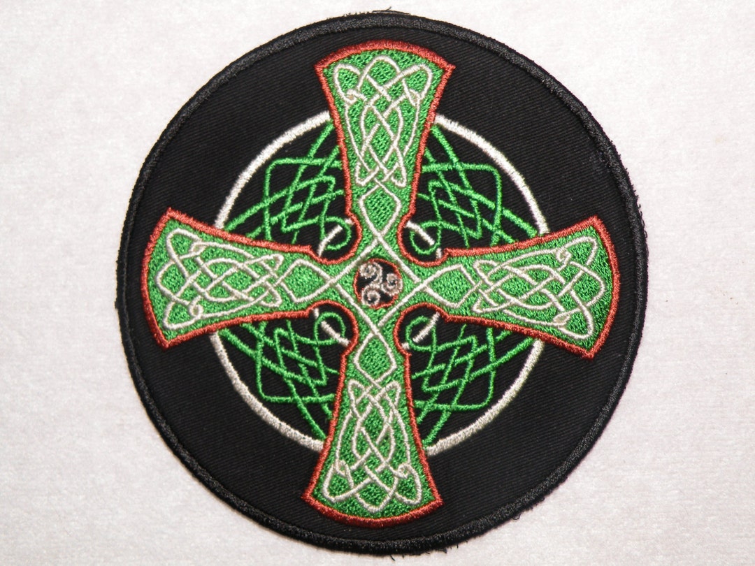 Celtic Cross Iron on Patch 4.6 In - Etsy