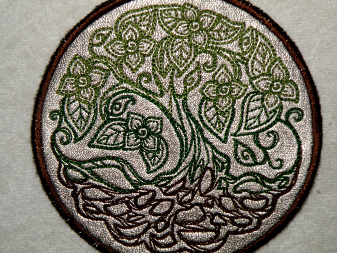 Twisted Tree Cowhide Leather Iron on Patch 4.5 Inch - Etsy