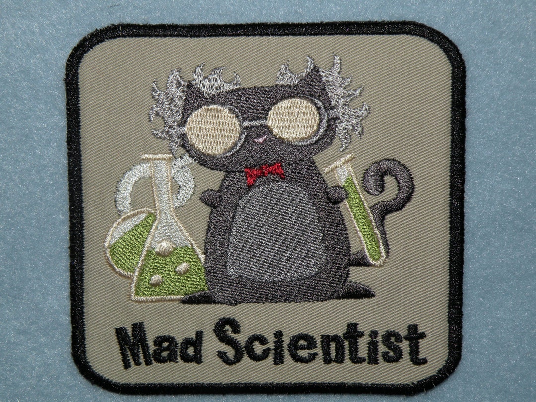 Mad Scientist Iron on Patch-4" - Etsy