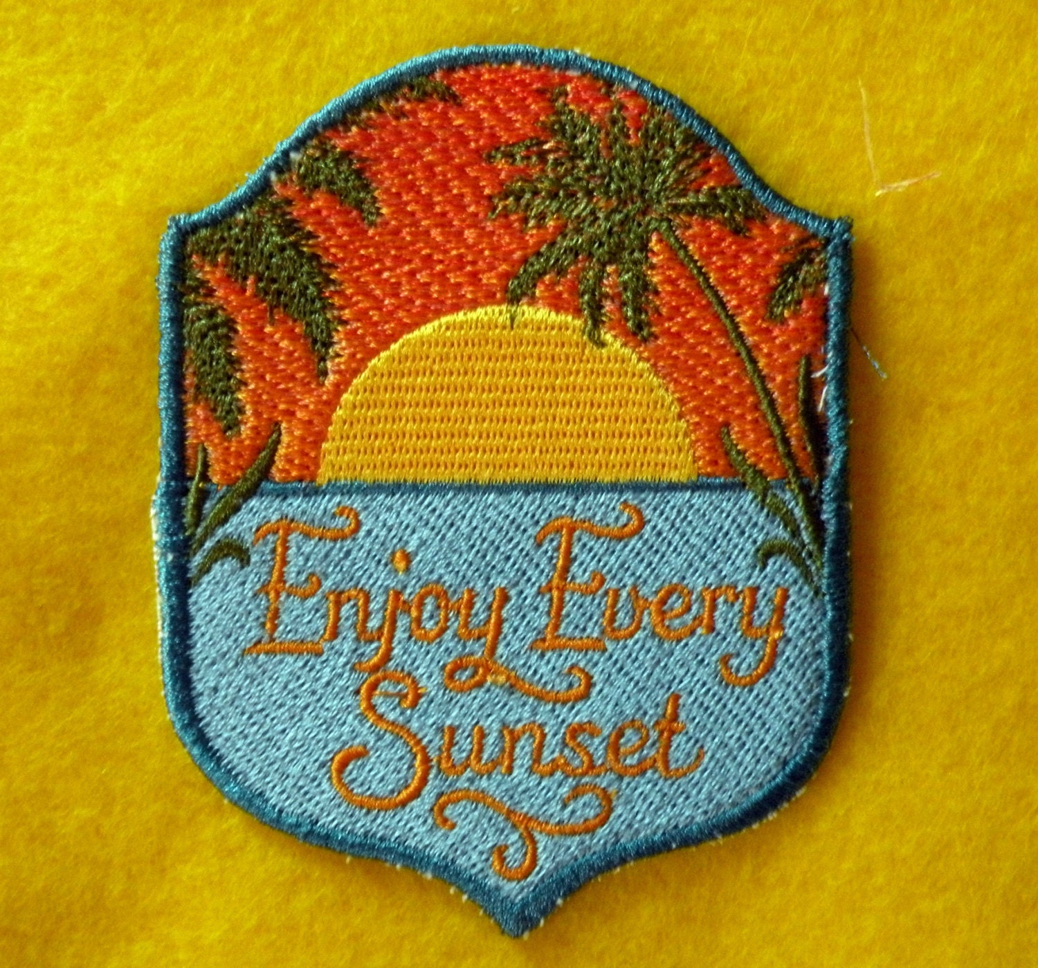 Enjoy Every Sunset Iron on Patch 3 X 3.75 - Etsy