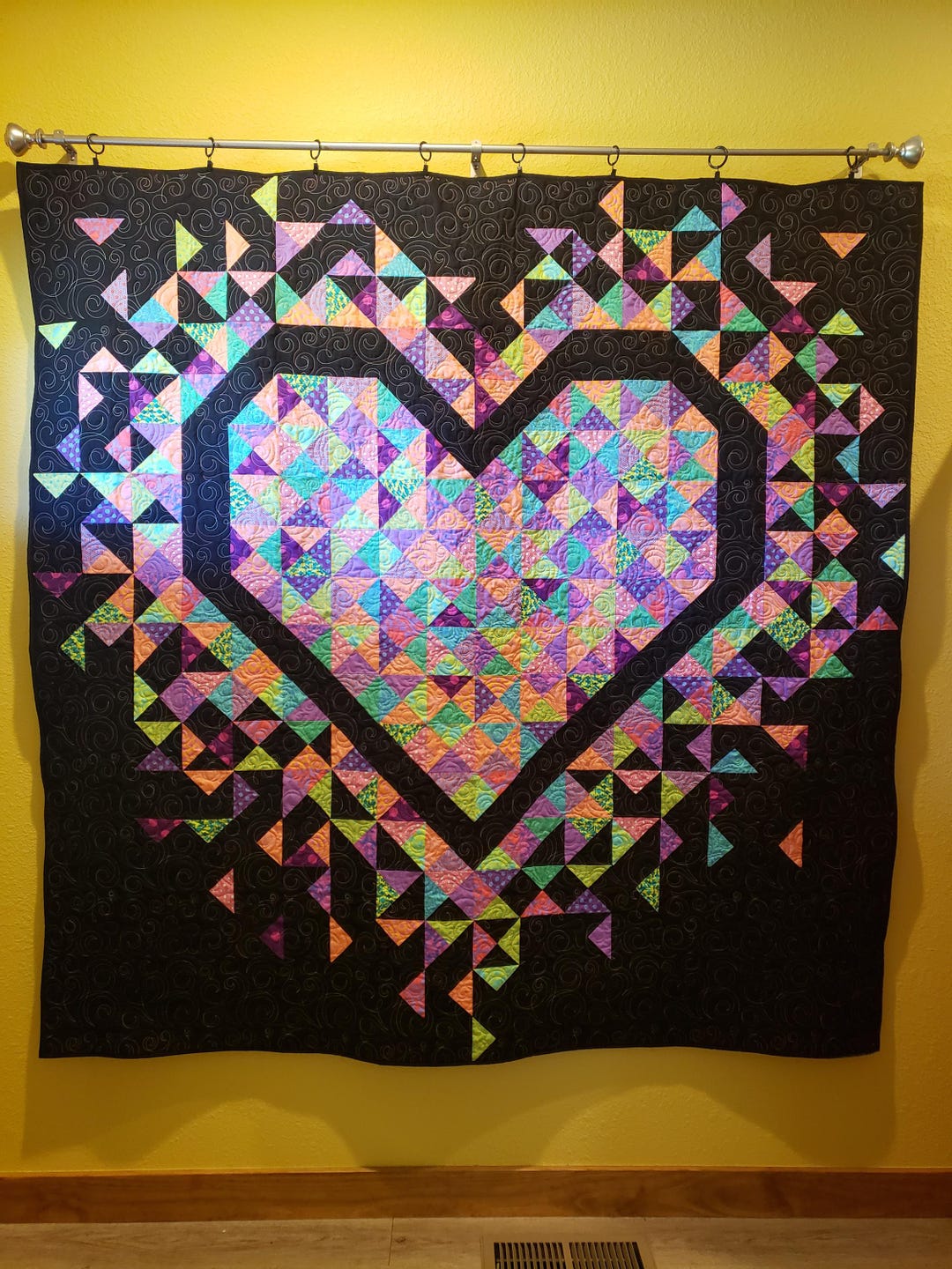 Exploding Heart Quilt - Etsy