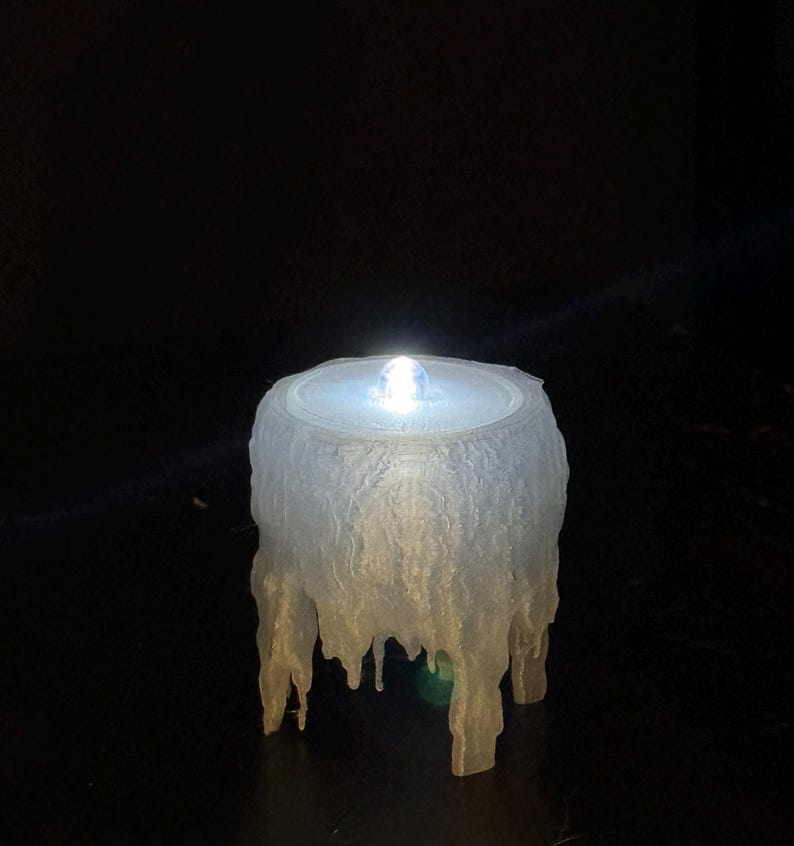 Icicle Candle LED Tealight Holder, 3D Printed - Etsy