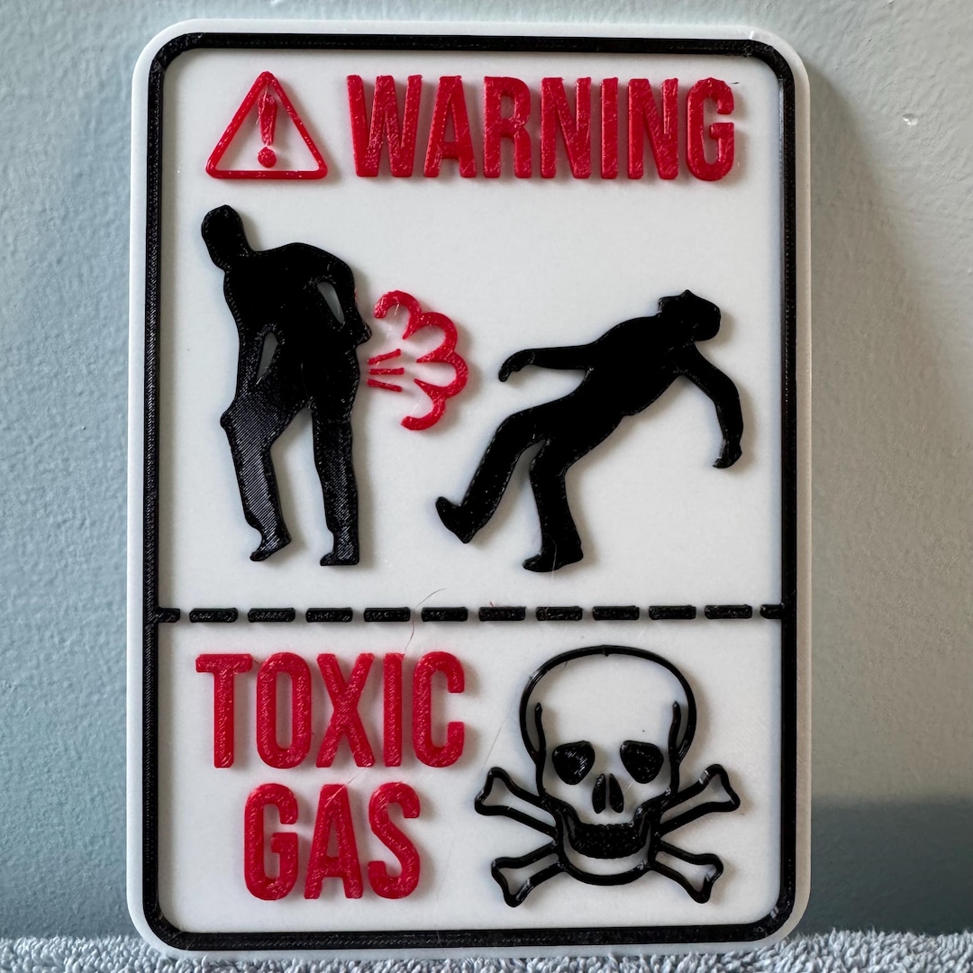 Toxic Gas Bathroom Warning Sign for Restrooms, Dunnies, Loos, Water ...