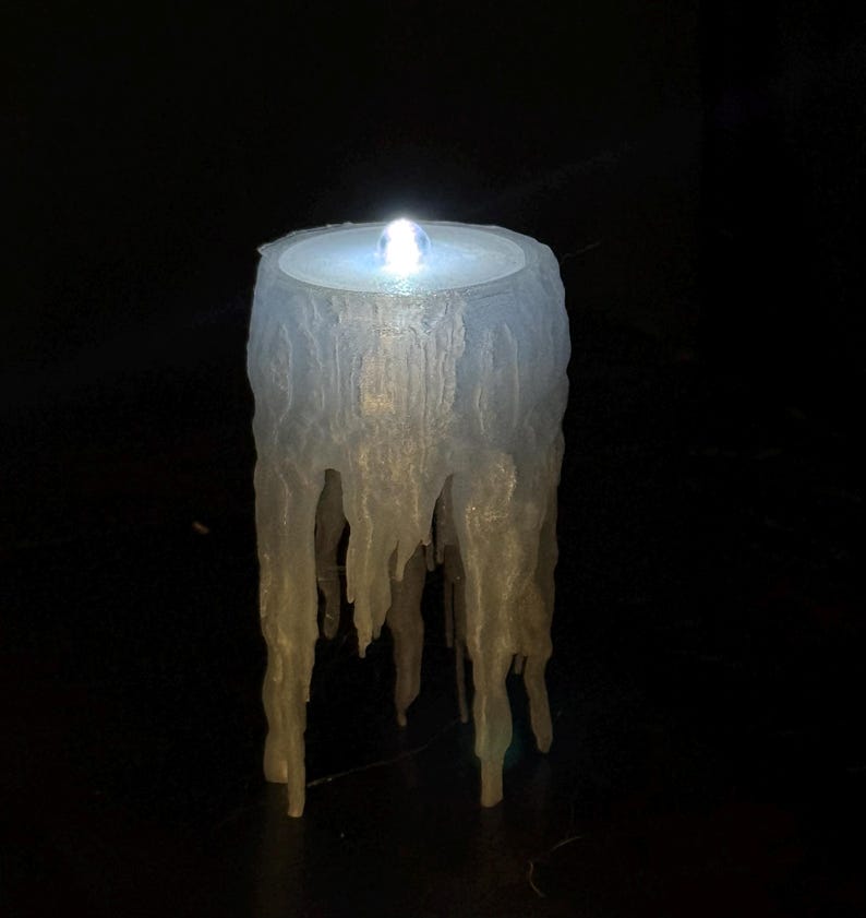 Icicle Candle LED Tealight Holder, 3D Printed - Etsy