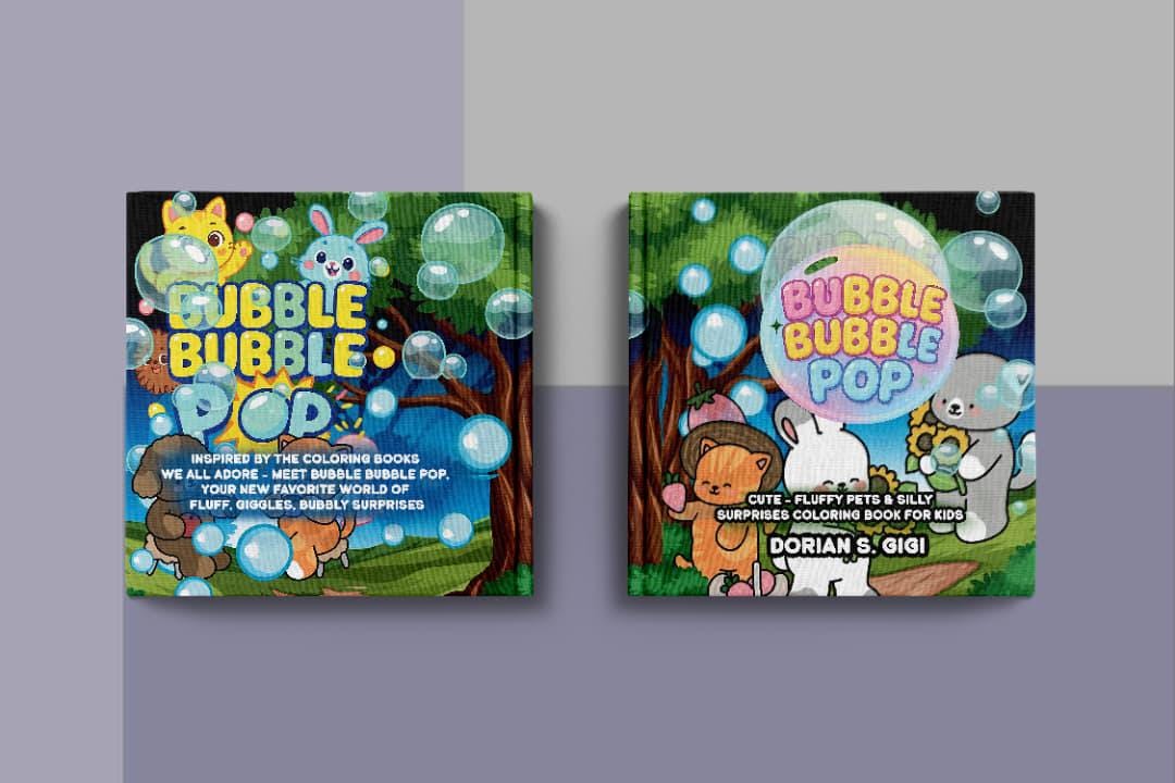 BUBBLE BUBBLE POP: Cute-fluffy and Sily Suprises Coloring Book for Kids ...