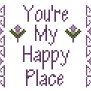 You're My Happy Place Cross Stitch Pattern Instant Download PDF - Etsy