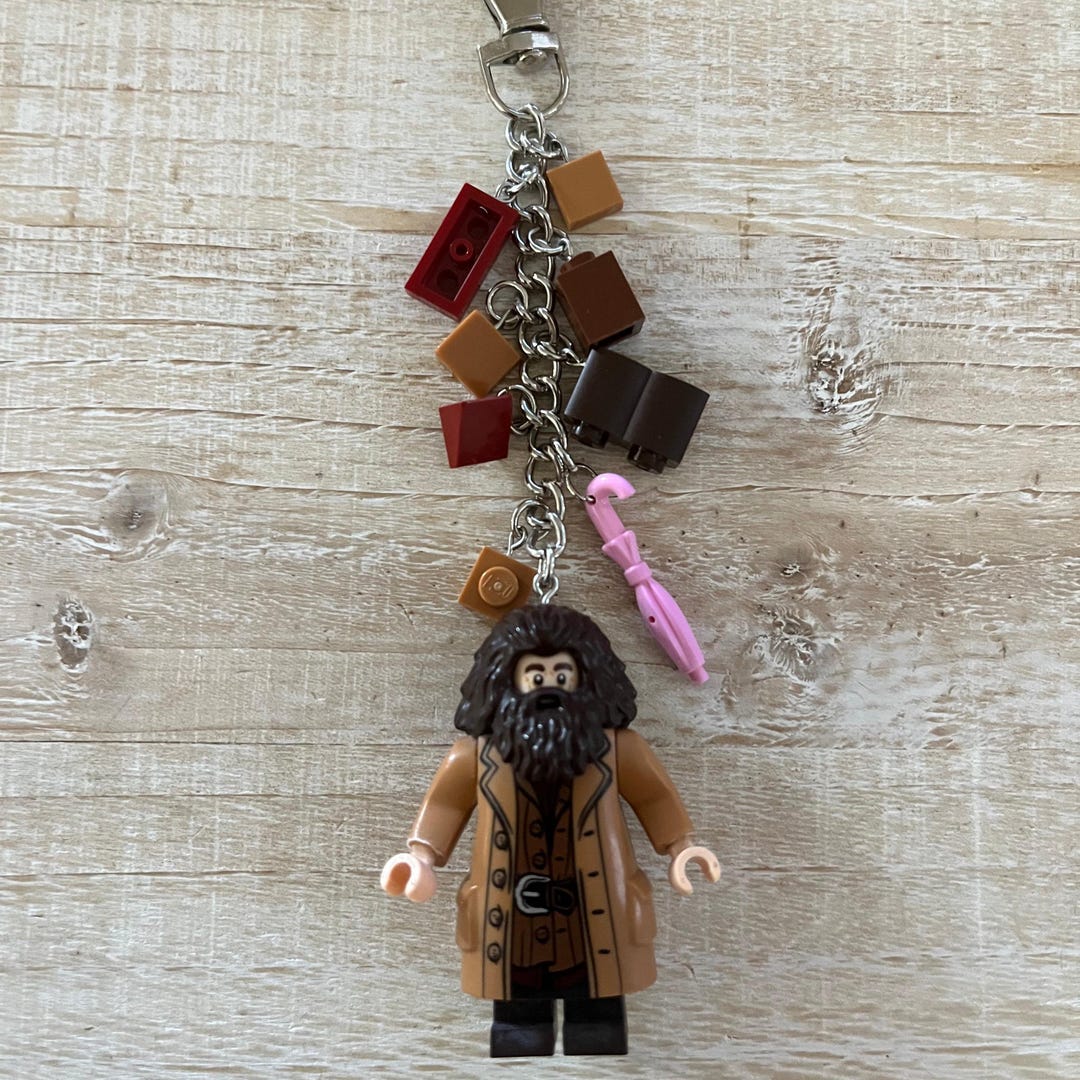 Hagrid Keychain With Authentic Bricks Used as Charms - Etsy