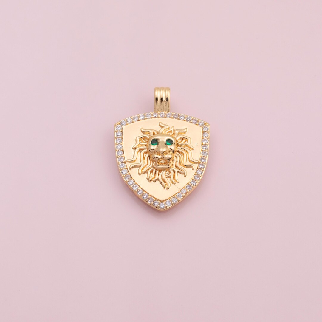 Lion Animals Charm Lg 18K Gold Filled Charm for Charm Bar Bracelets ...