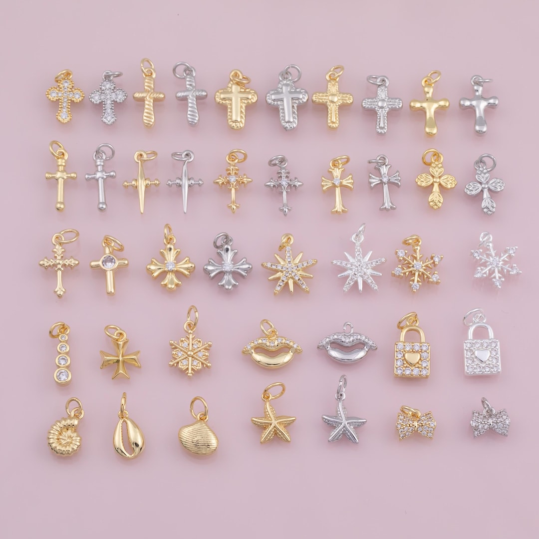 Large Selection Charm 18K Gold Filled Charm for Charm Bar Bracelets ...