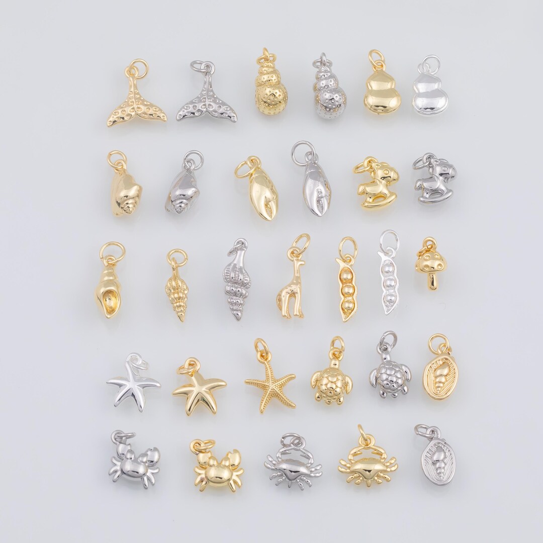 Sea Shell Ocean Charm Selection 18K Gold Filled Charm for Charm Bar ...