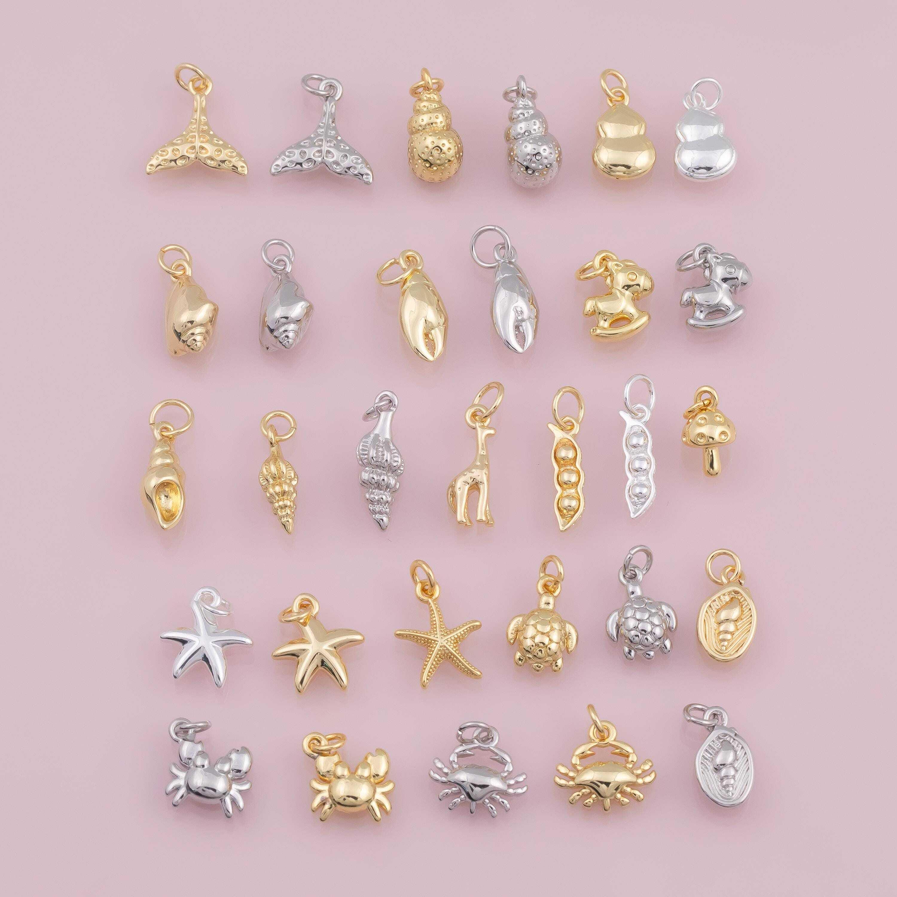 Sea Shell Ocean Charm Selection 18K Gold Filled Charm for Charm Bar ...