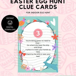Easter Egg Hunt Clue Cards, Instant Digital Download, Printable Easter ...
