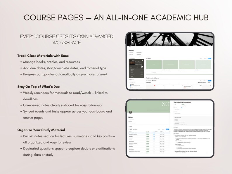 Notion Student Planner Template | College & University Dashboard ...