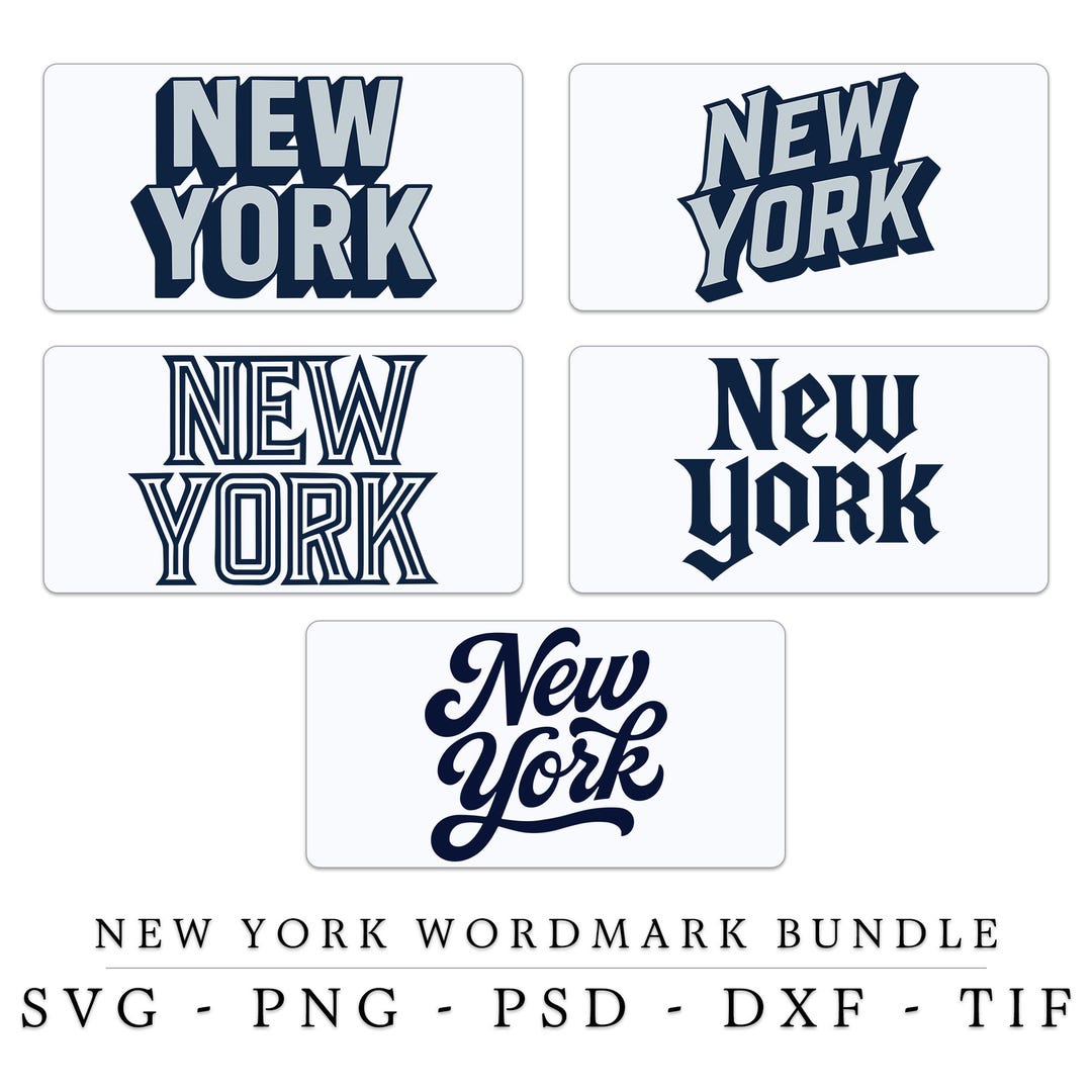 New York Logo Svg Png Dxf NYC Wordmark Graphics – Alternate Fan Art Cut ...