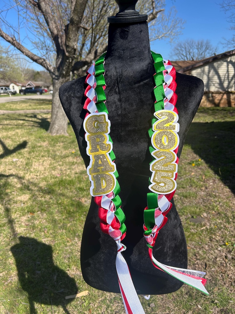 Graduation Lei Promotion Gift Lei Senior Night Gift Lei Braided Ribbon ...