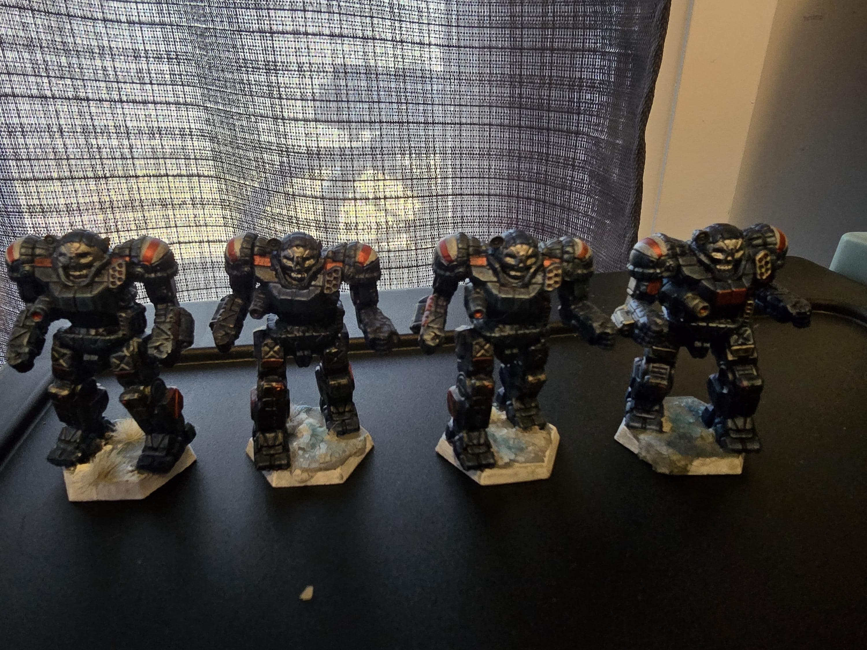 Battletech Steiner Scout Lance, Painted! Four Atlases (one With ...