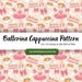 Aesthetic Ballerina Capuccina Seamless Pattern, Italian Brainrot Trend ...