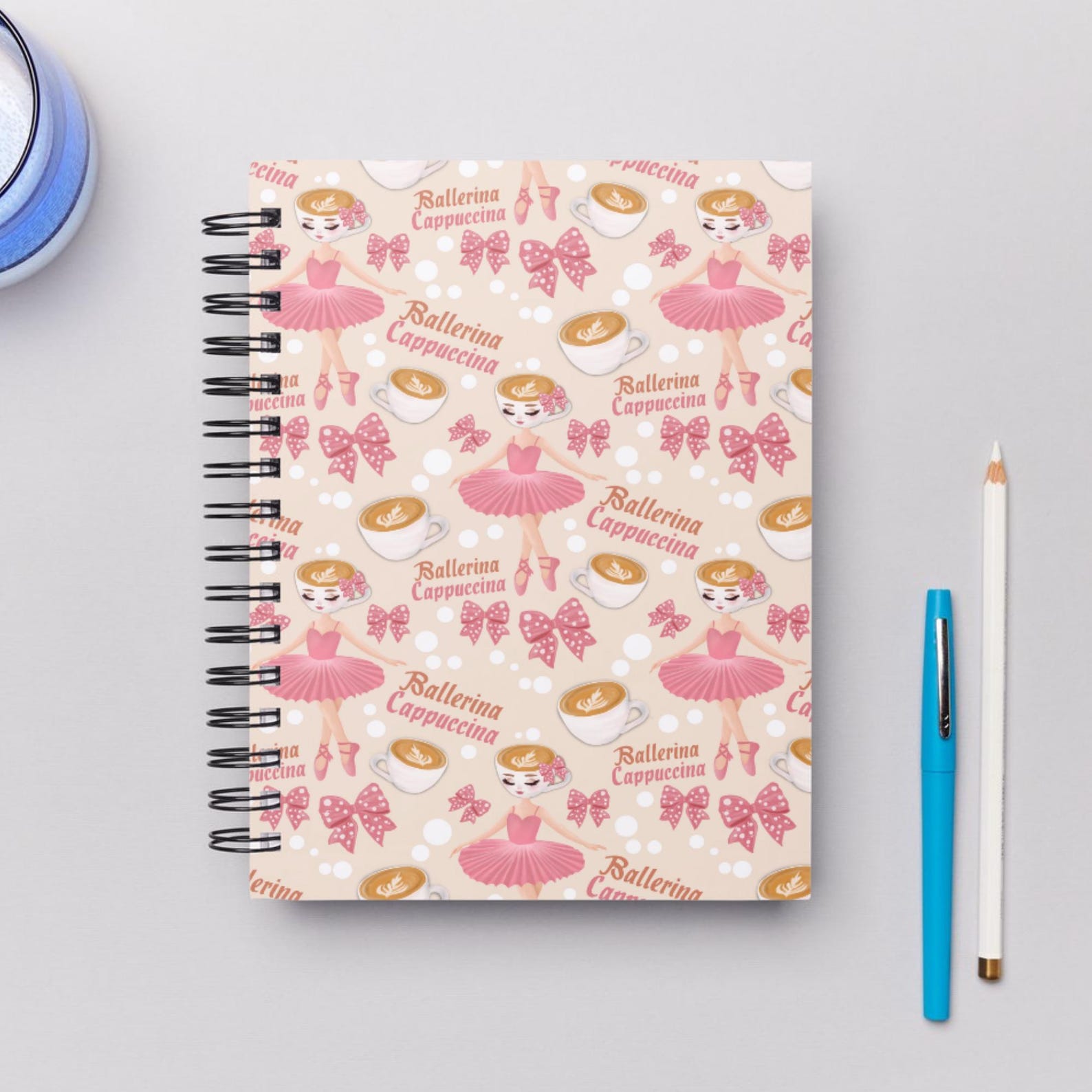 Aesthetic Ballerina Capuccina Seamless Pattern, Italian Brainrot Trend ...