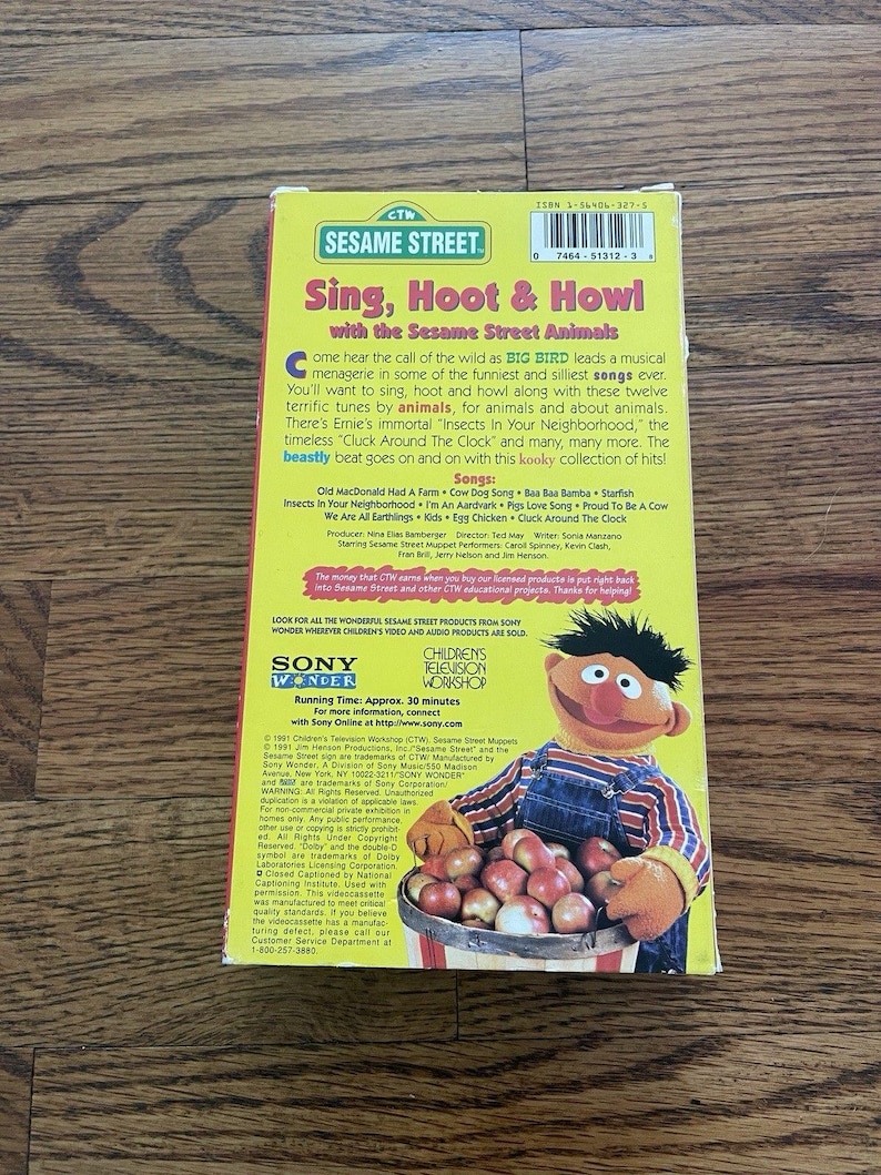 Sesame Street - Sing, Hoot Howl (VHS, 1991) - Etsy