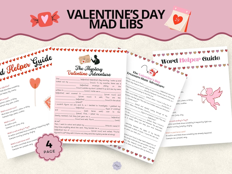 Valentine’s Day Mad Libs | Fun Valentine Grammar Activity for Kids ...