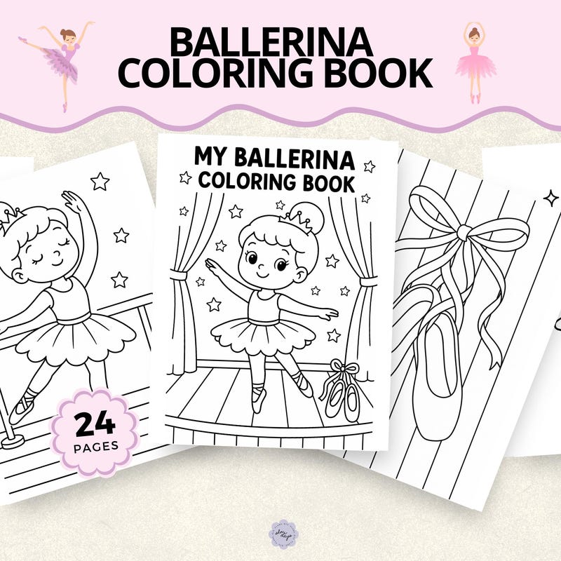 Ballet Girl Coloring Book - Etsy