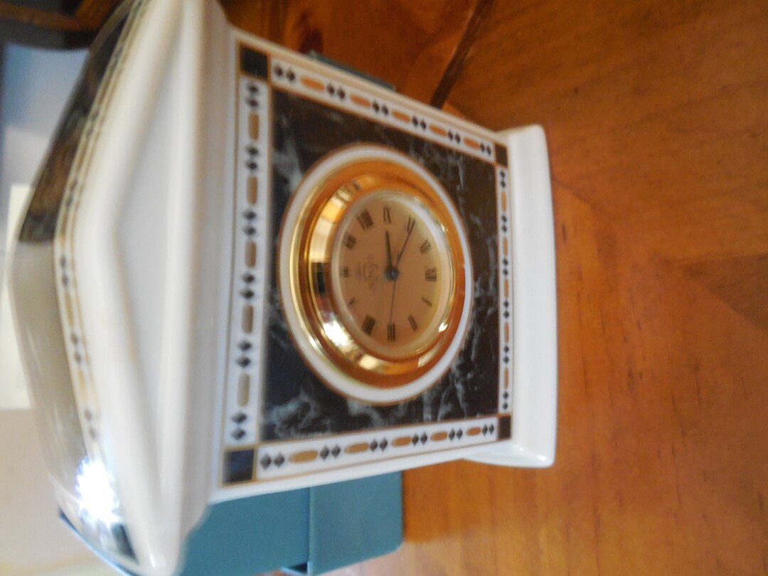 Lenox Porcelain Desk Clock Original Box - Etsy