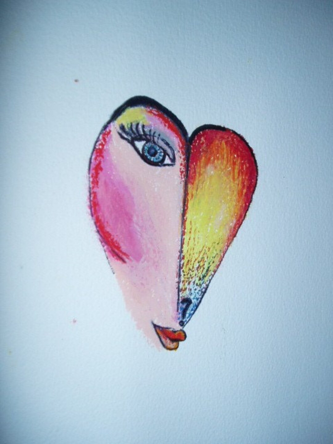 Burning Heart Question Kate Perrin Unique Original Art - Etsy