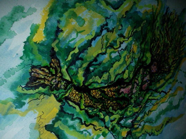 Mermaid Hiding Painting Original Kate Perrin Art - Etsy