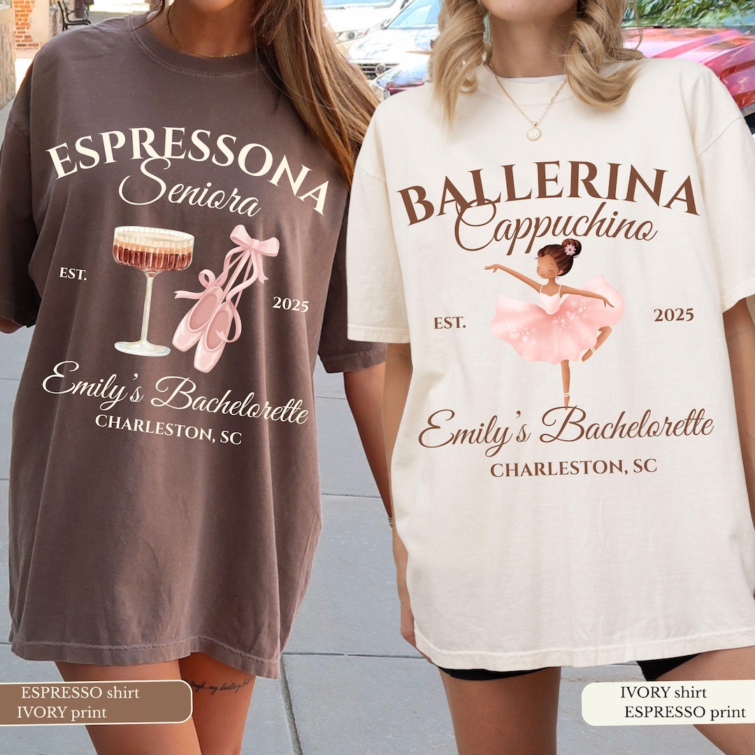 Ballerina Cappuchino Shirt, Bride Bridesmaid Shirt, Bridal Party Gift ...