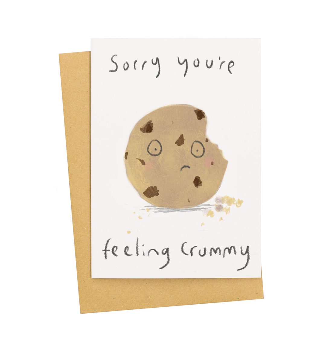 Sorry You're Feeling Crummy Get Well Card - Etsy