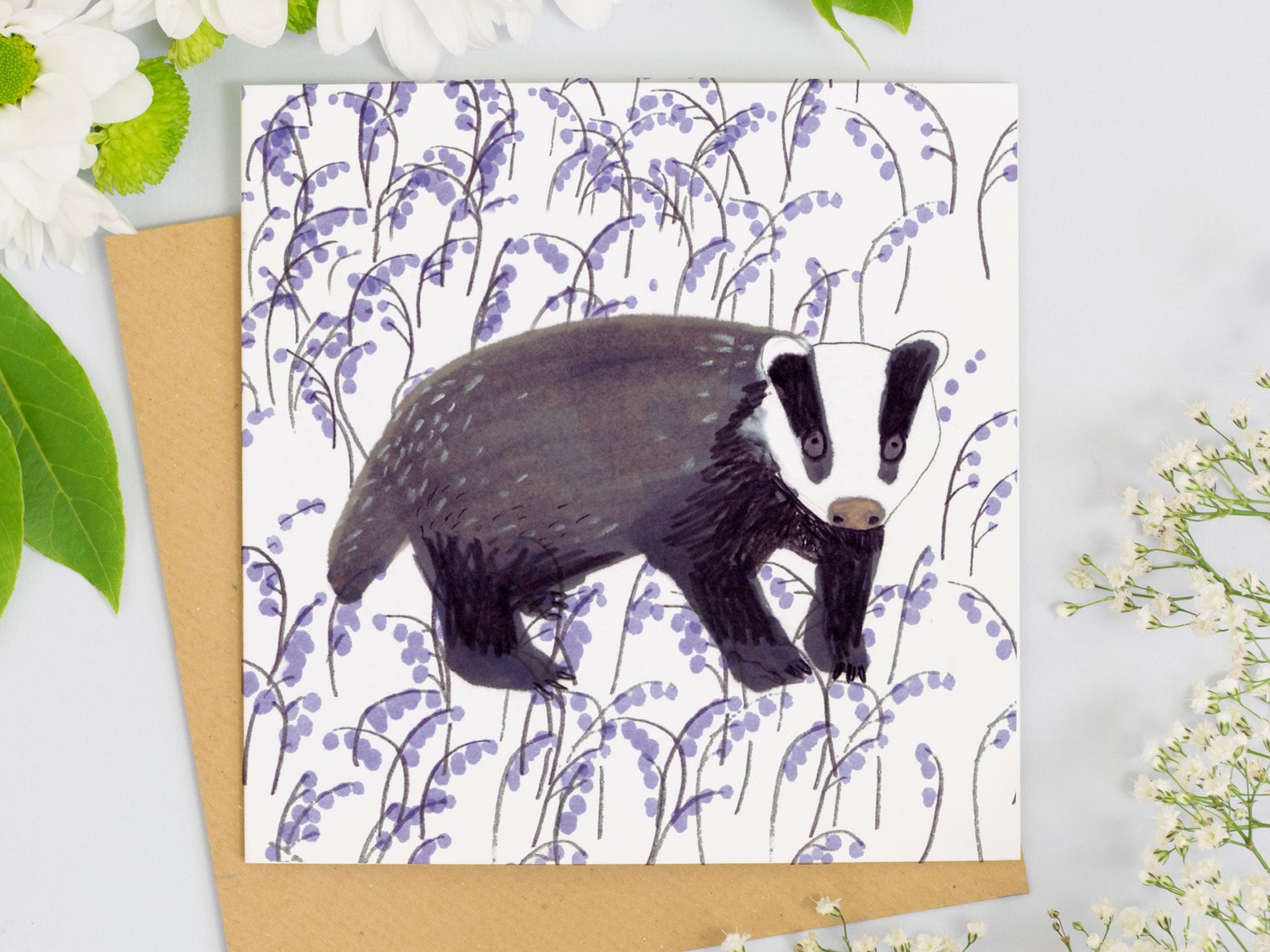 Badger Birthday Card Birthday - Etsy