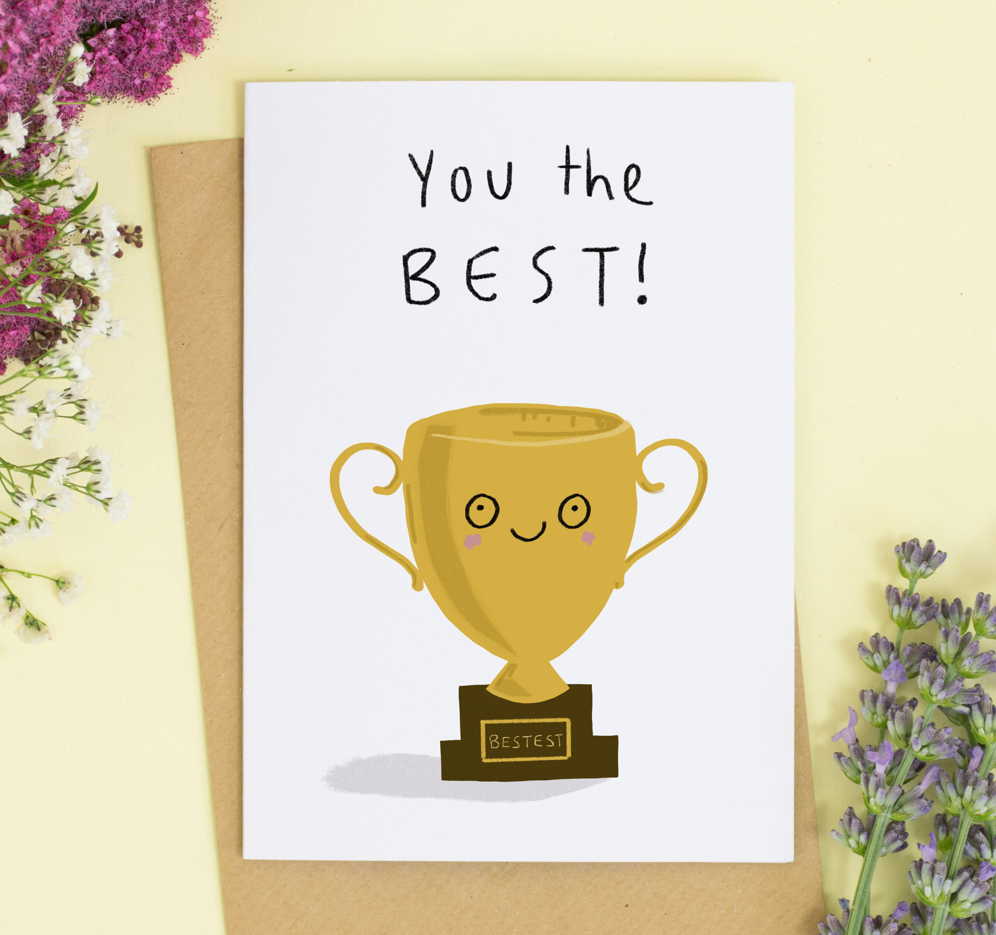 You're the Best Congratulations Card, Trophy, Winner, Champion, Well ...