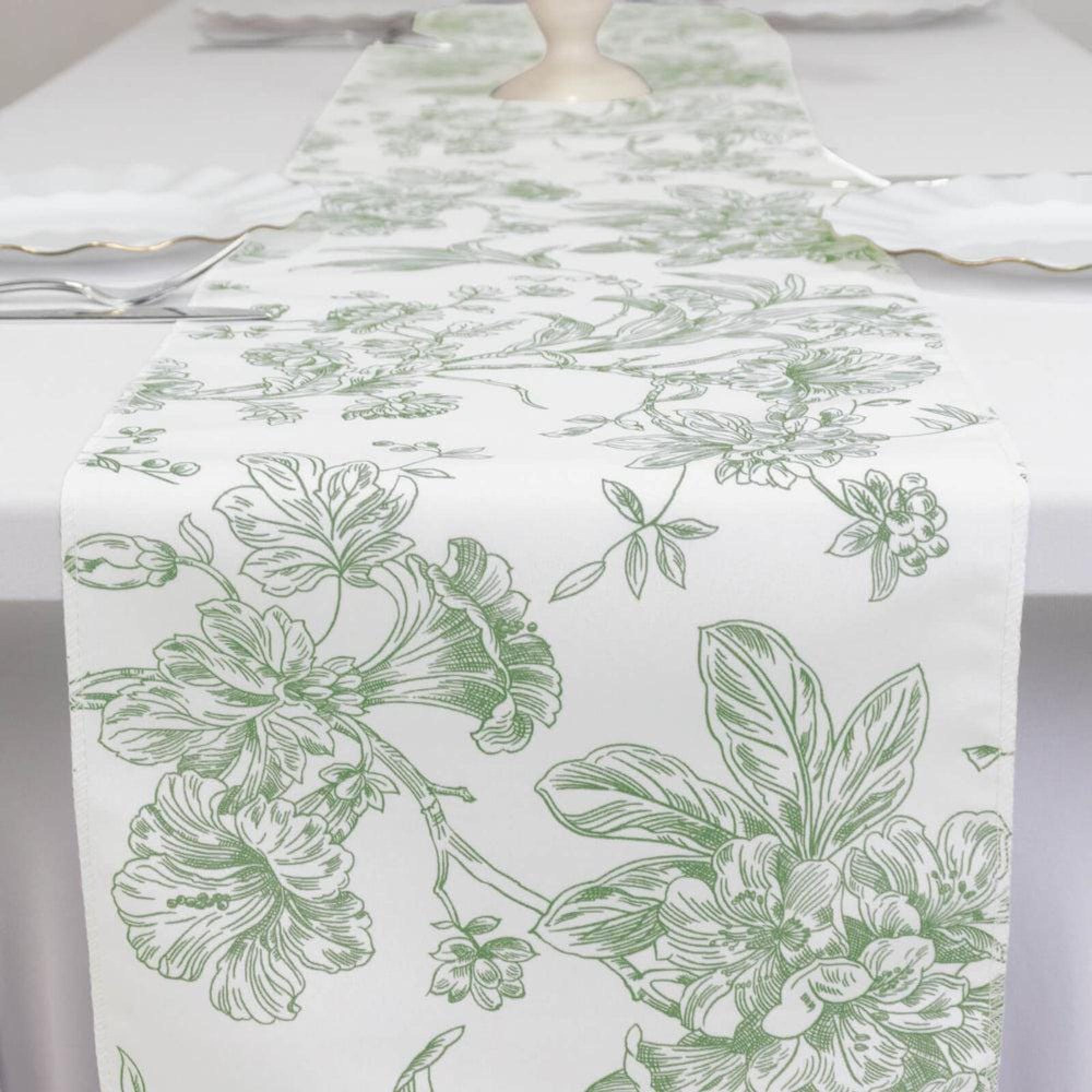 Blue French Toile Table Runner: Grandmillennial Party Decor, 12"x108 ...