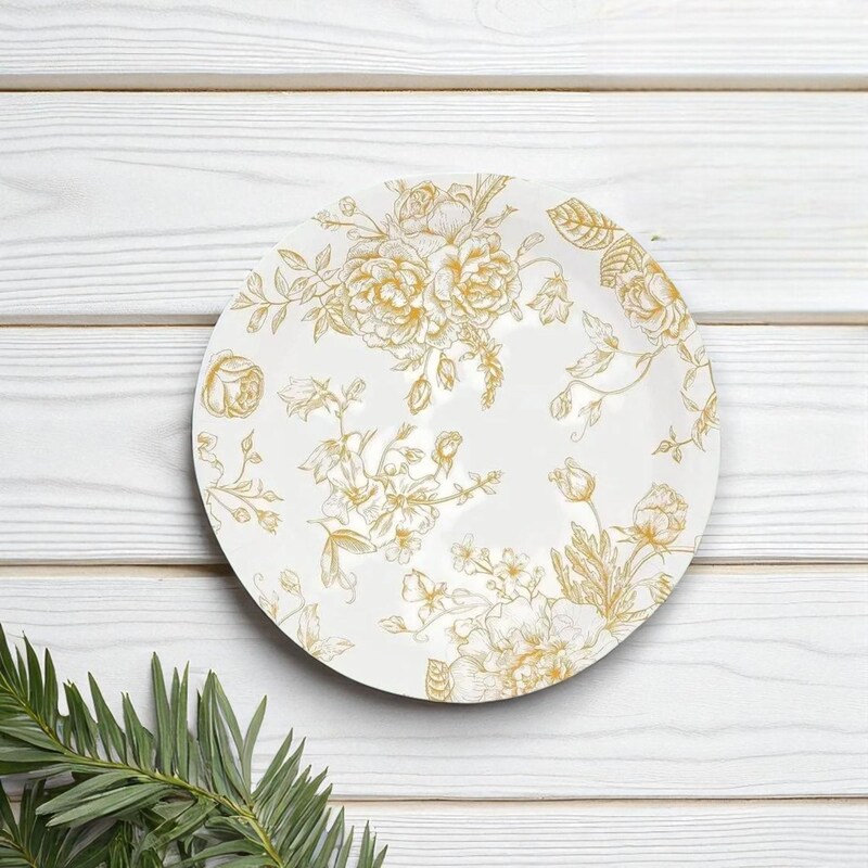French Toile Paper Plate - Etsy