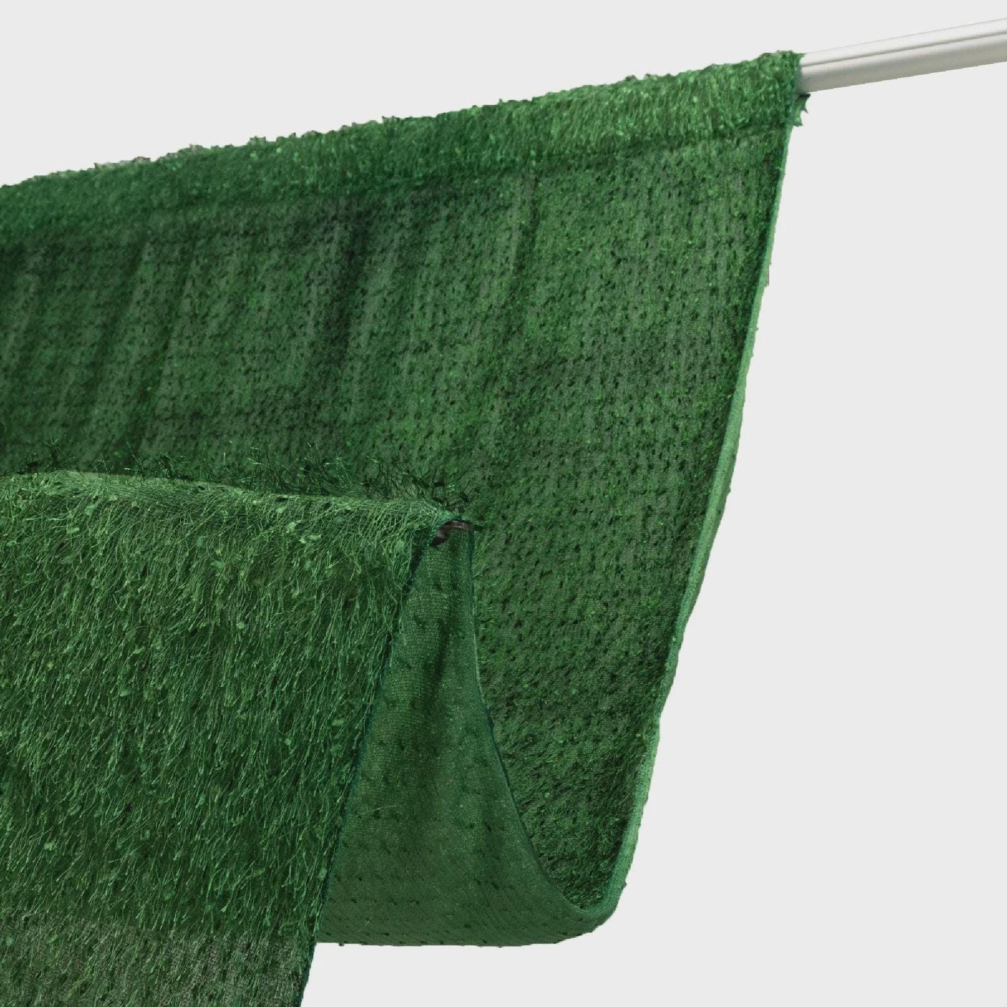 Green Fringe Shag Polyester Backdrop Drape Curtain - 5ftx10ft - Etsy