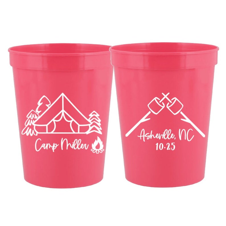 Camp Bachelorette Yurt Glamping Trip Cups | Birthday Camping Trip ...