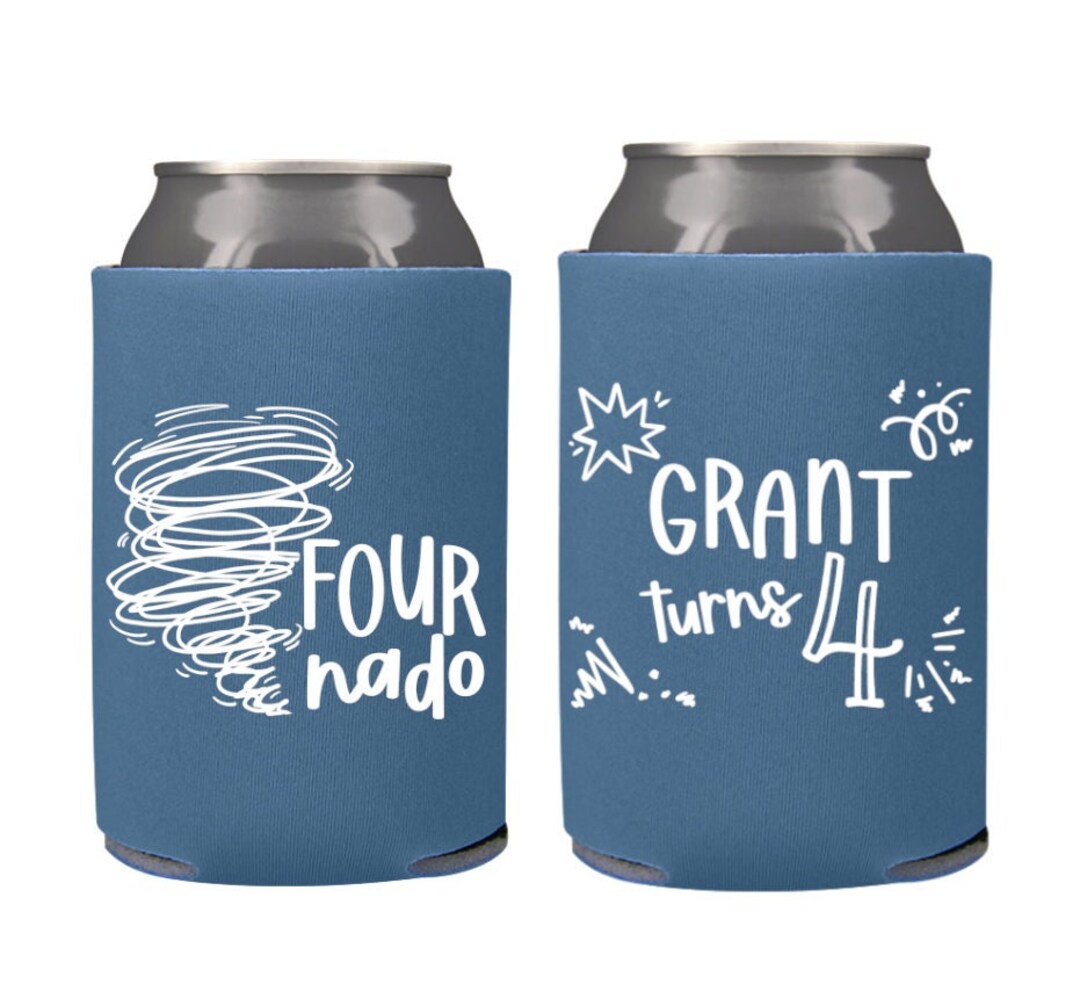 Fournado 4th Birthday Party Can Coolers | 4nado Fourth Birthday Party ...