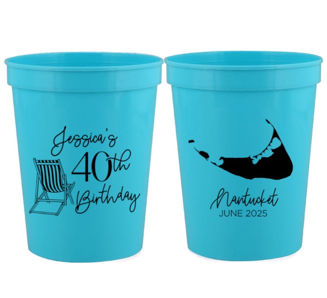 40th Birthday Party Cups | 30th Birthday | 50th Birthday | 60th ...