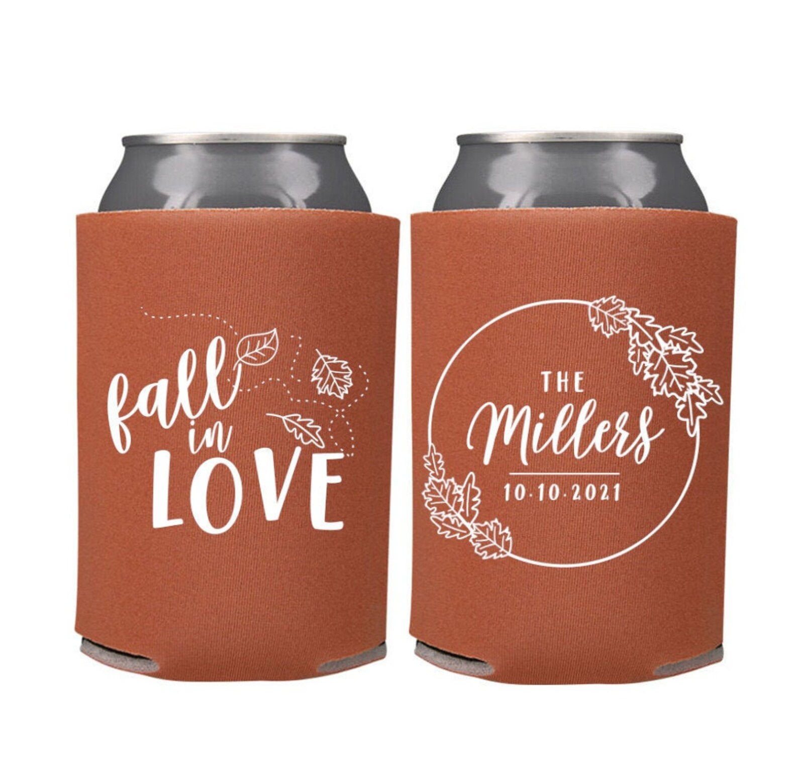Fall in Love Fall Wedding Favors | Personalized Autumn Rustic Can ...