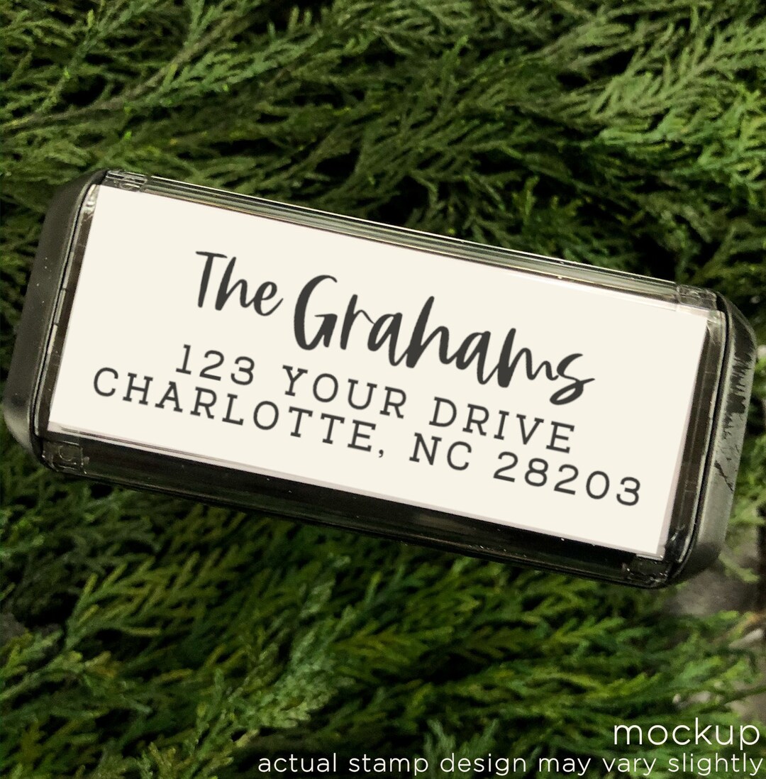 Custom Return Address Stamp Self Inking | Holiday Cards | Address Stamp ...