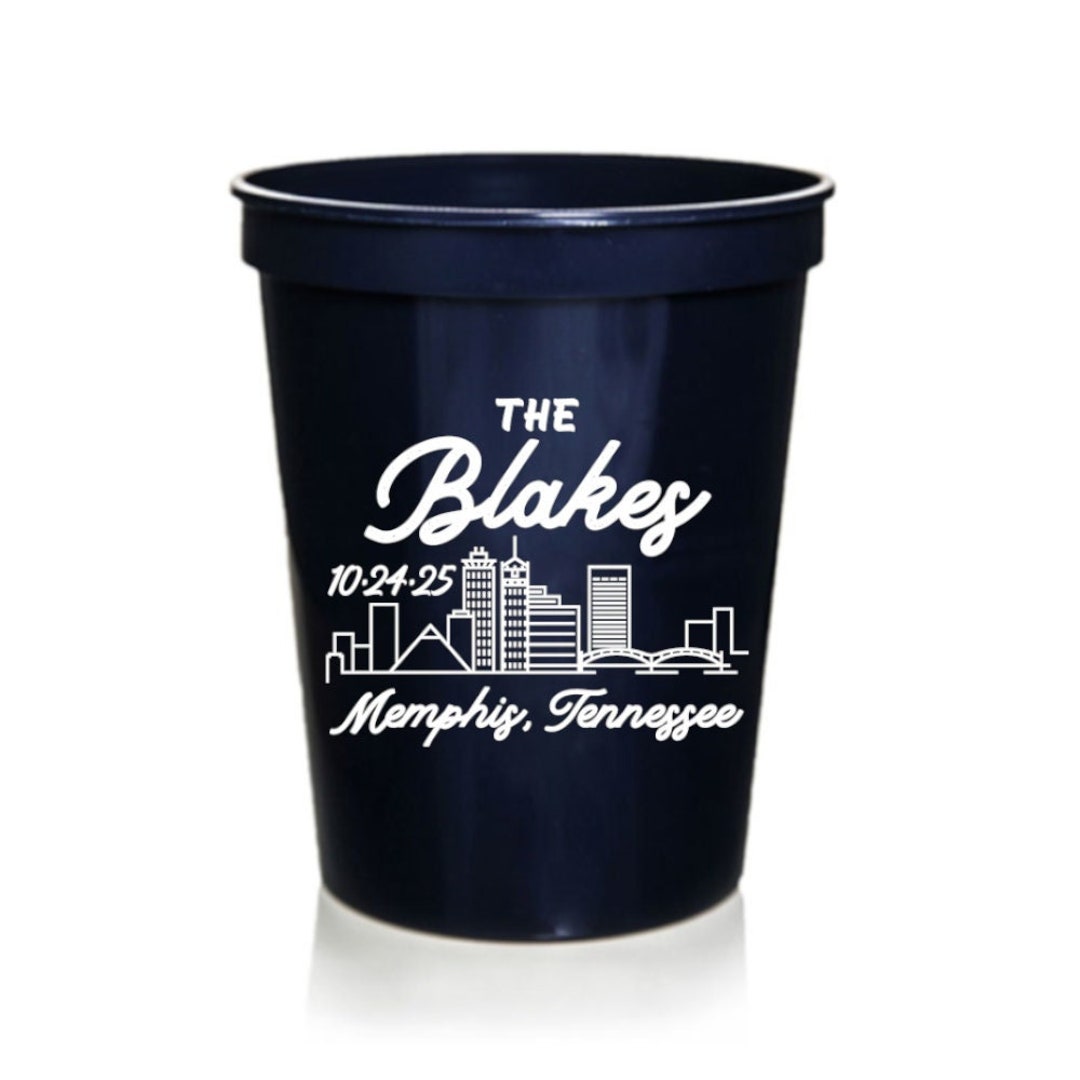Memphis Wedding Cups | Memphis Wedding Favors | Custom Party Cups ...