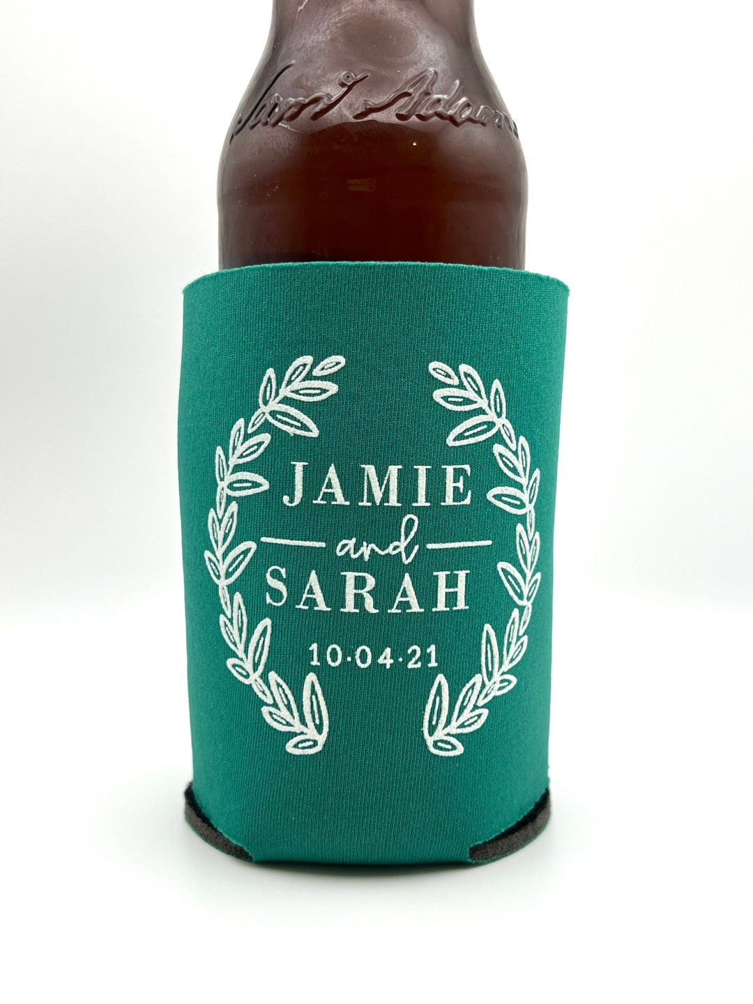 Custom Wedding Can Coolers: Floral Greenery Favors - Etsy