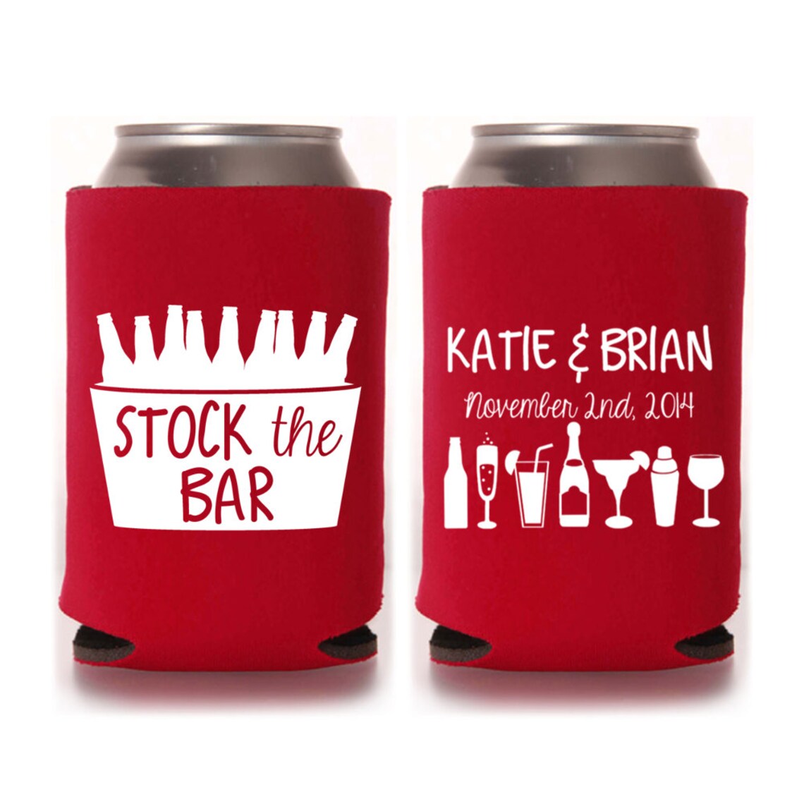 Personalized Can Coolers: Stock the Bar Party Favors - Etsy