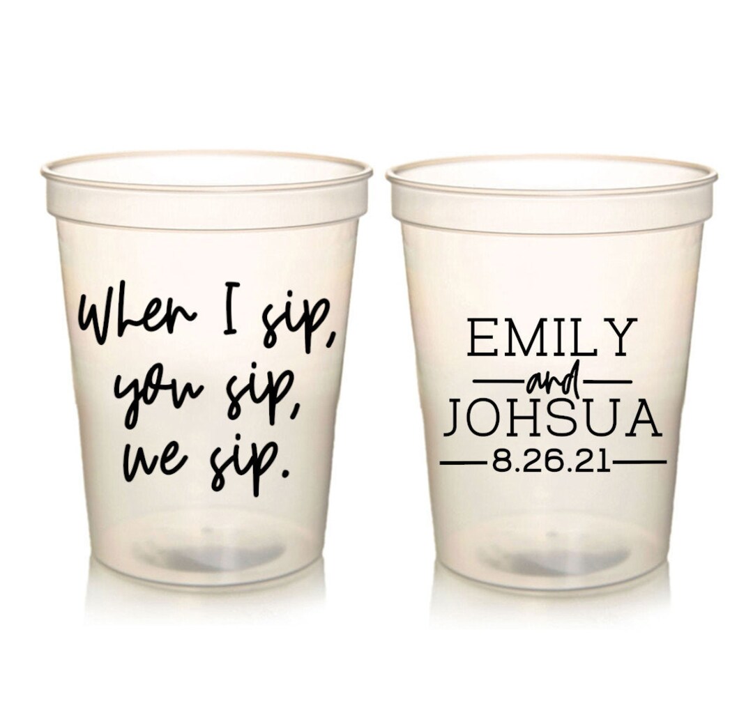 Wedding Favors - Wedding Party Cups, Personalized Wedding Cups ...