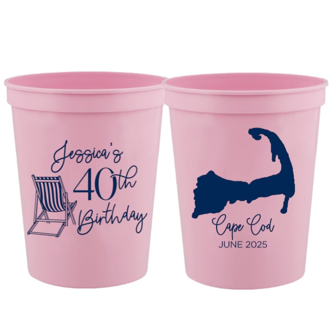 40th Birthday Party Cups | 30th Birthday | 50th Birthday | 60th ...