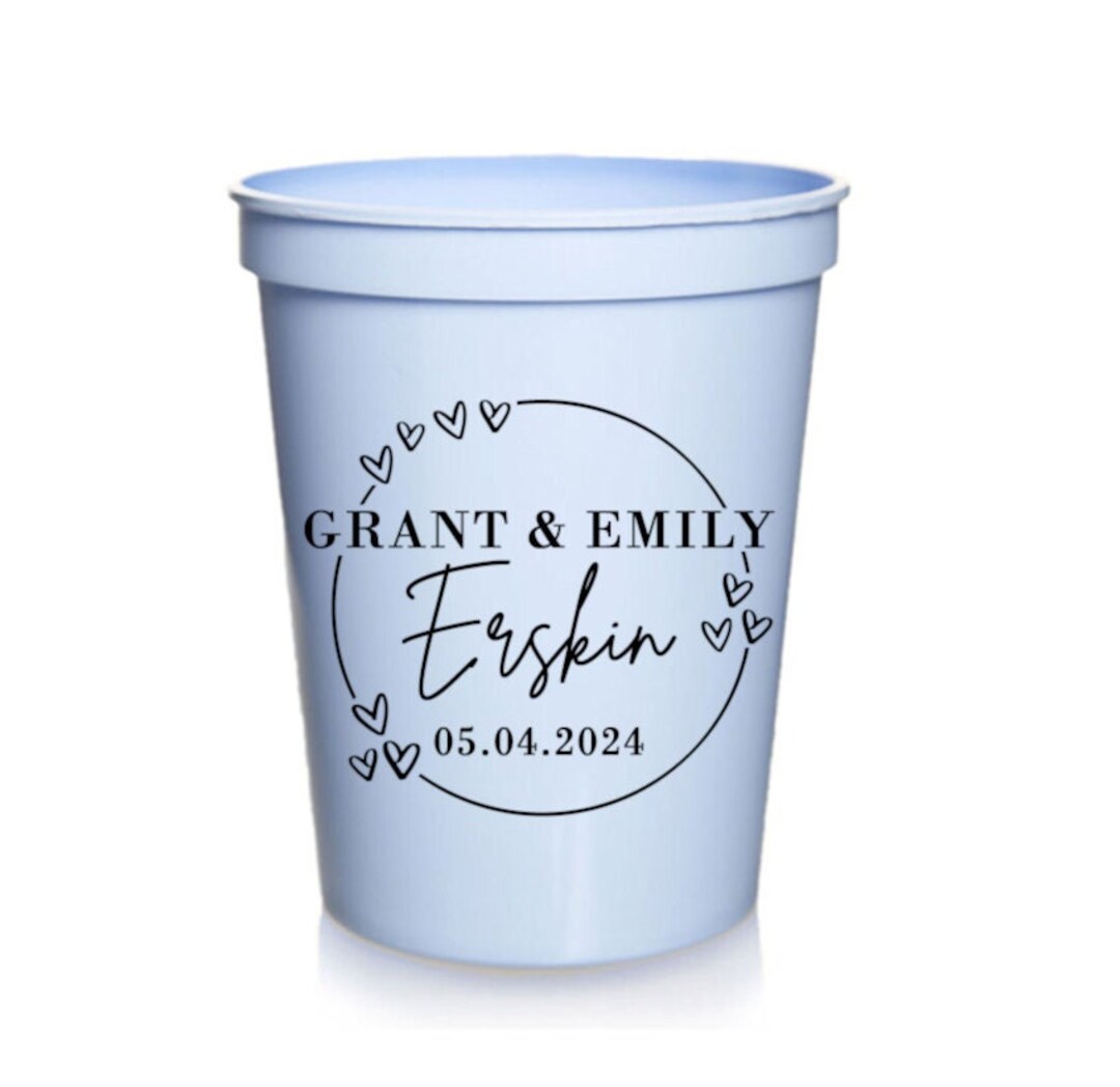 Modern Wedding Party Cups | Wedding Favors | Personalized Wedding Cups ...