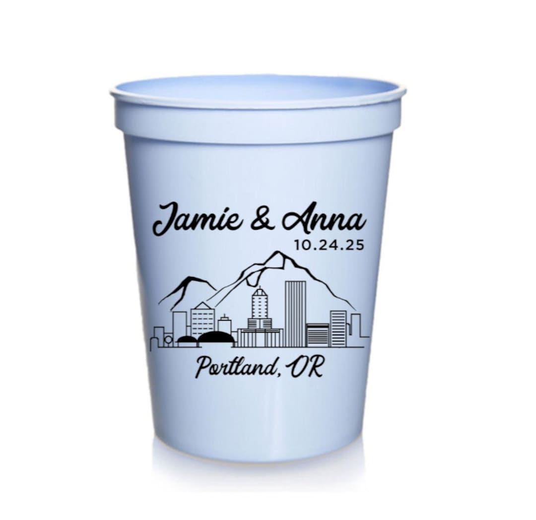 Portland Wedding Cups | Portland Wedding Favors | Custom Party Cups ...