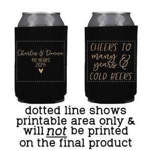 Personalized “cheers to Many Years & Cold Beers” Wedding Can Coolers ...