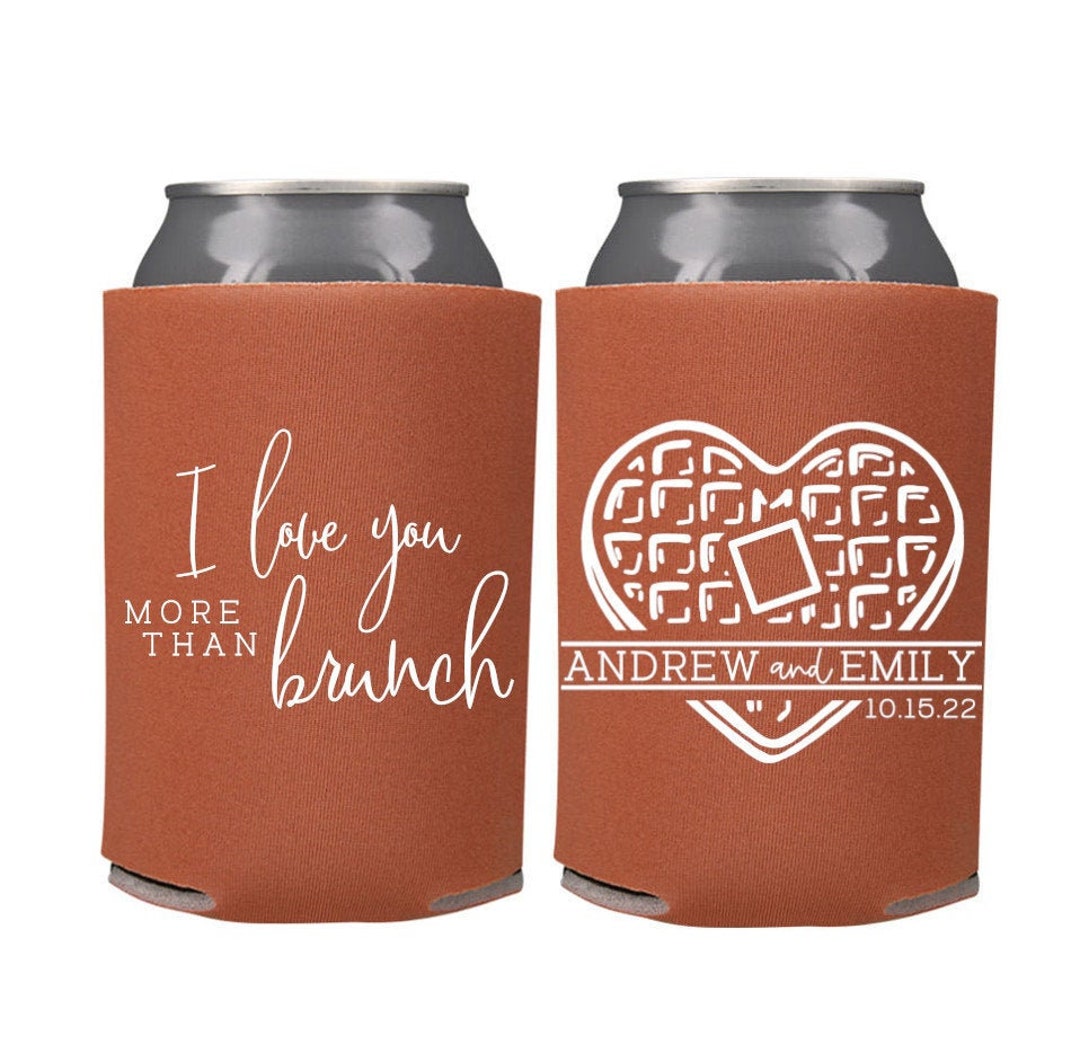 Brunch Wedding Favors | Brunch Wedding Can Coolers | Morning Wedding ...