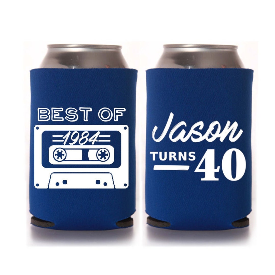 40th Birthday Retro 80s Birthday Party Favors Can Coolers - Etsy
